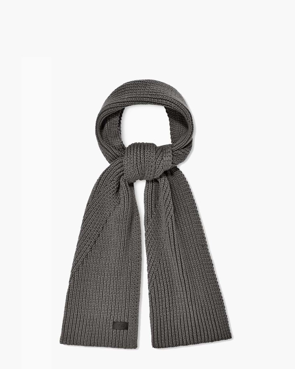 Ugg Knit Diagonal Ribbed Scarf Grey Sjaal - Van Arendonk.nl