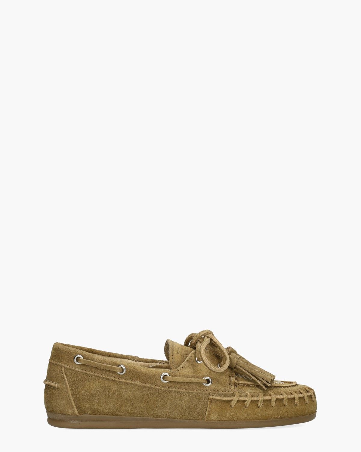 Posa Boat Loafer Fringe Bruin Dames Veterschoenen - Van Arendonk.nl