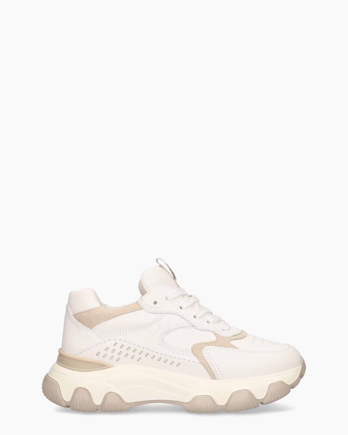 Hogan Hyperactive Wit/Beige Damessneakers - Van Arendonk