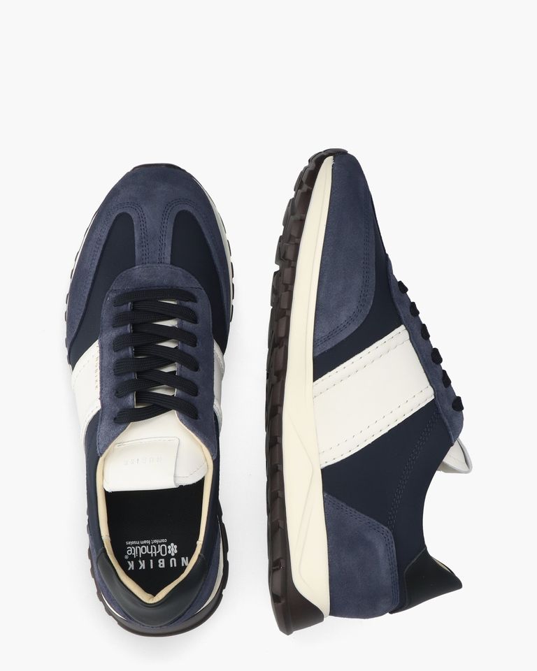 Nubikk Glen Hendrix Donkerblauw/Wit Herensneakers - Van Arendonk.nl